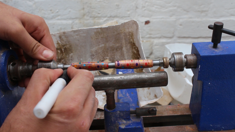 How To Make A Pen With Coloured Pencils - Zebrano Wood Craft