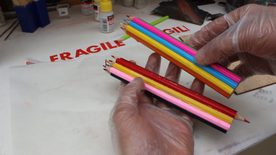 How To Make A Pen With Coloured Pencils - Zebrano Wood Craft